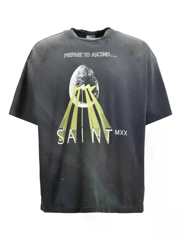 SAINT MXXXXXX Graphic-print T-shirt - Grey