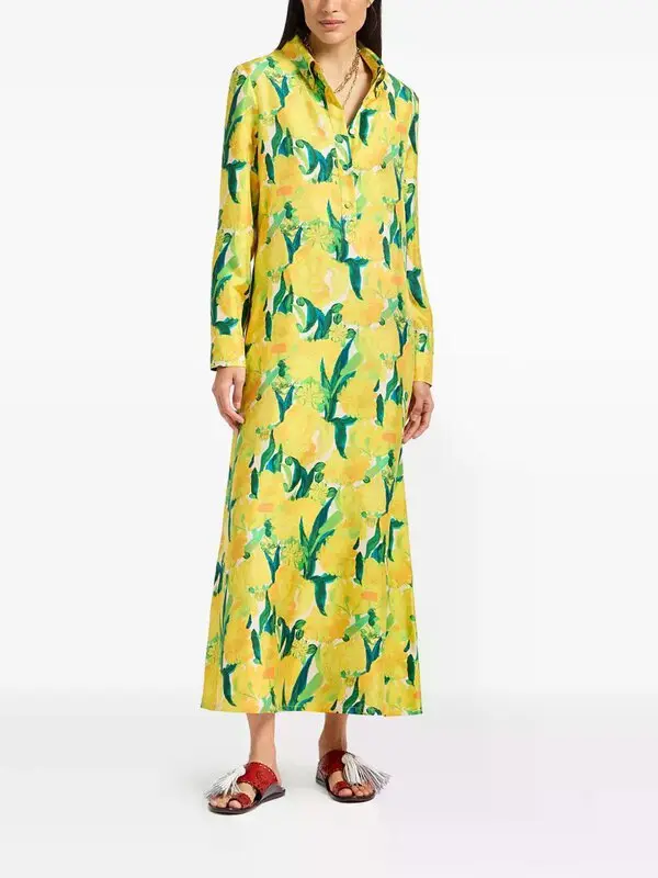 La DoubleJ Swing Shirt Dress All-over Floral Print