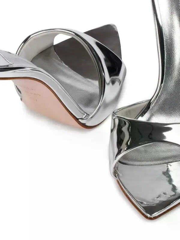 LE SILLA 80mm Metallic Stiletto Heel Sandals