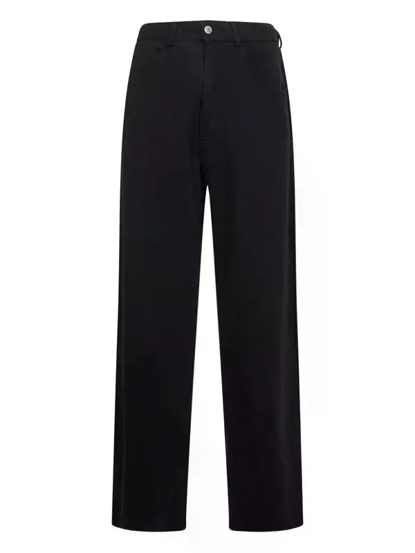MAISON MARGIELA Cotton Wide-leg Trousers - Black