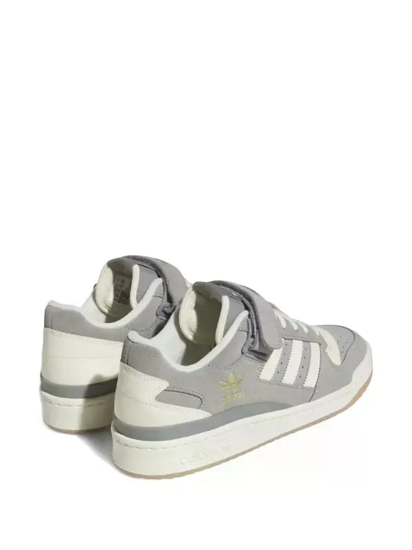 Adidas Forum Low Top Sneakers With Touch-strap And Signature 3-stripes - Grey