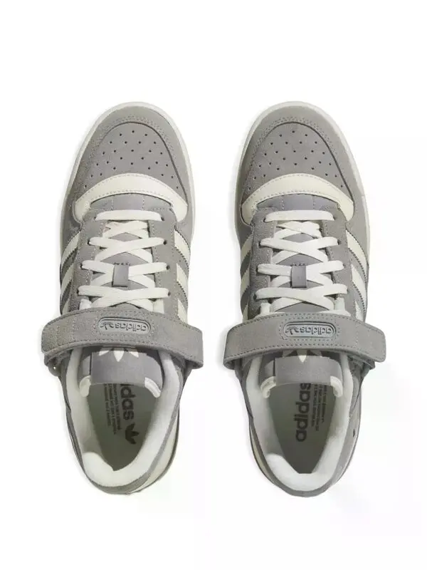 Adidas Forum Low Top Sneakers With Touch-strap And Signature 3-stripes - Grey