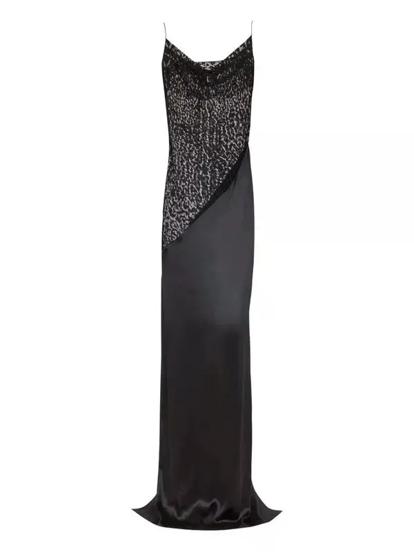Balmain Lace-embellished Gown - Black