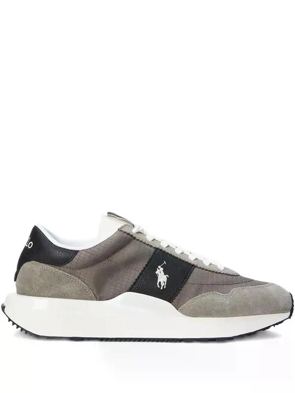 Polo Ralph Lauren Suede Panelled Trainers - Grey