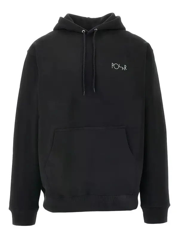 POLAR Logo-embroidered Hoodie - Black
