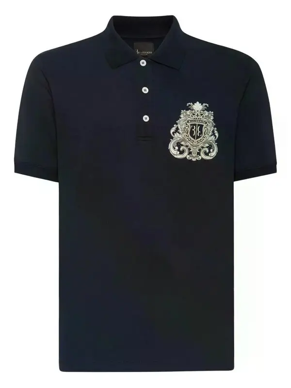 BILLIONAIRE Crest-embroidered Polo Shirt