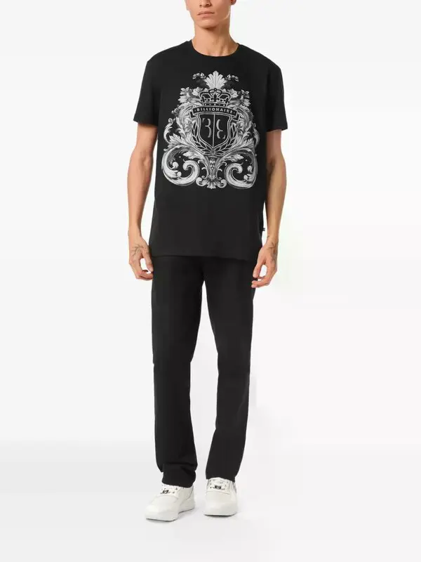 BILLIONAIRE Crest-print T-shirt - Black