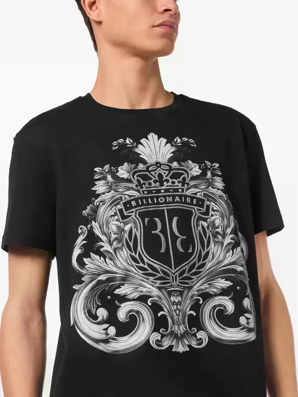 BILLIONAIRE Crest-print T-shirt - Black