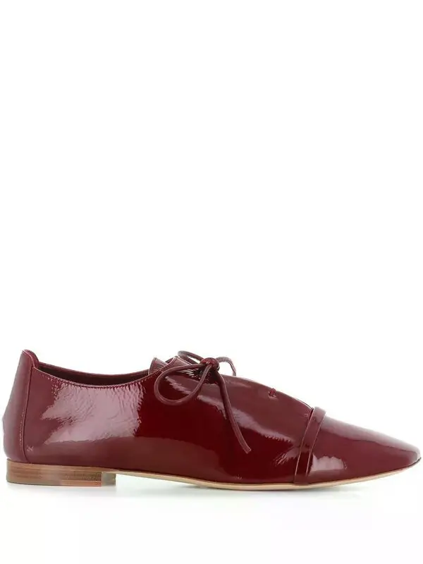 MALONE SOULIERS Patent Lace-up Oxford Shoes - Brown
