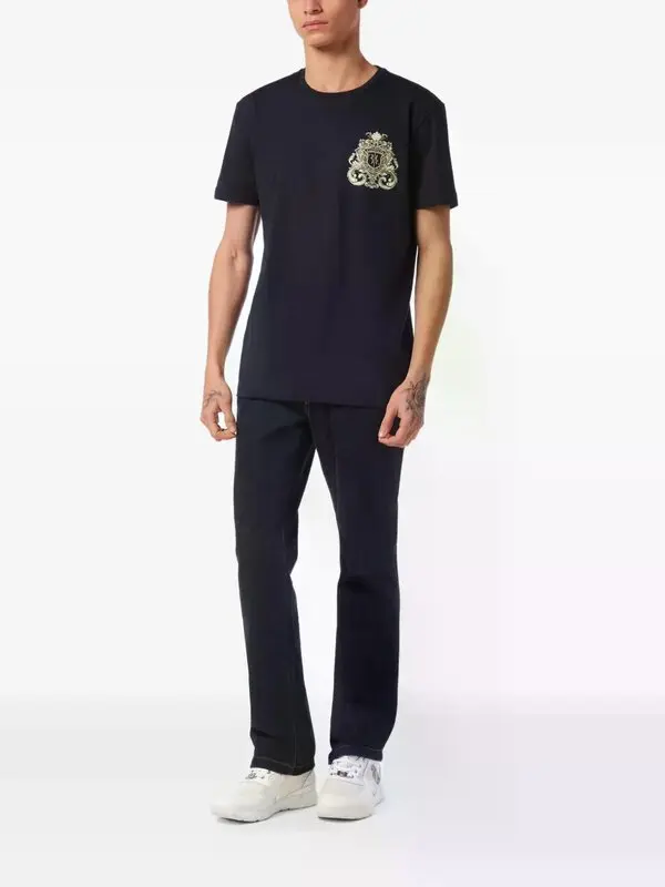 BILLIONAIRE Crest-print T-shirt - Blue