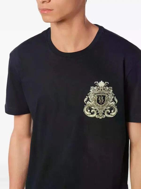 BILLIONAIRE Crest-print T-shirt - Blue