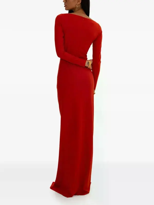 MOOS STUDIO Siren Ruched One-shoulder Gown