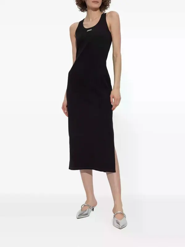 Alexander McQueen Placket Sleeveless Midi Dress