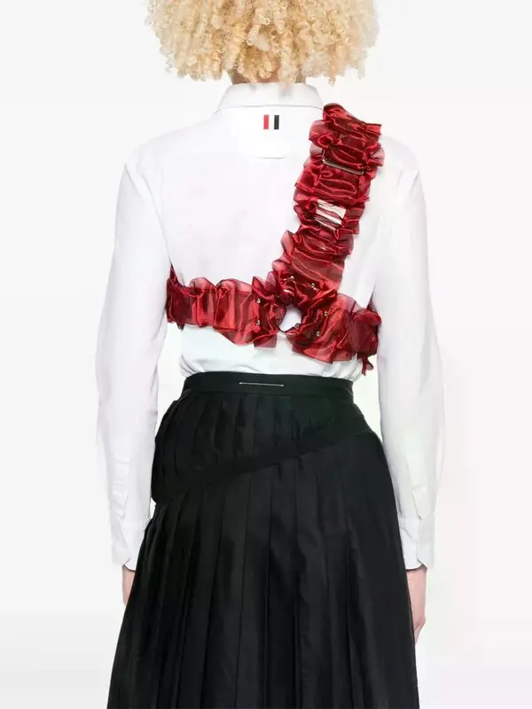Noir Kei Ninomiya Ruffled Floral Appliqué Harness