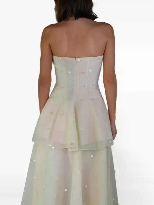 Azeeza Sable Embellished Strapless Mini Dress