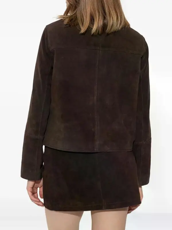 Zadig&Voltaire Suede Button-up Jacket - Brown