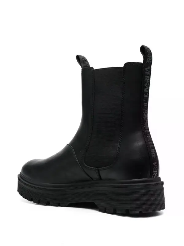 Versace Leather Chelsea Boots
