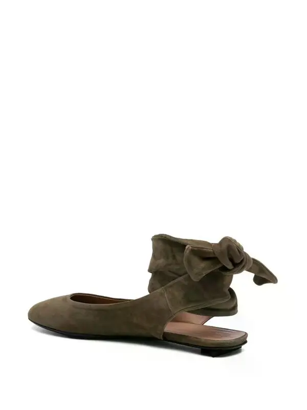 Attico Cloe Ballet Flats - Green