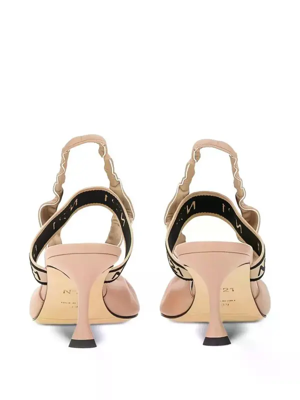 N°21 Pointed-toe Slingback Pumps - Neutrals