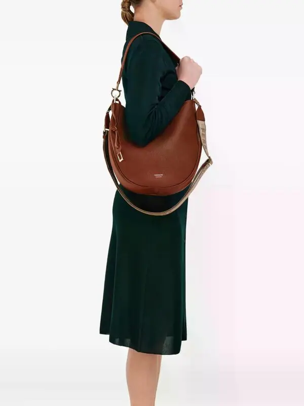 FERRAGAMO Medium Leather Shoulder Bag - Brown