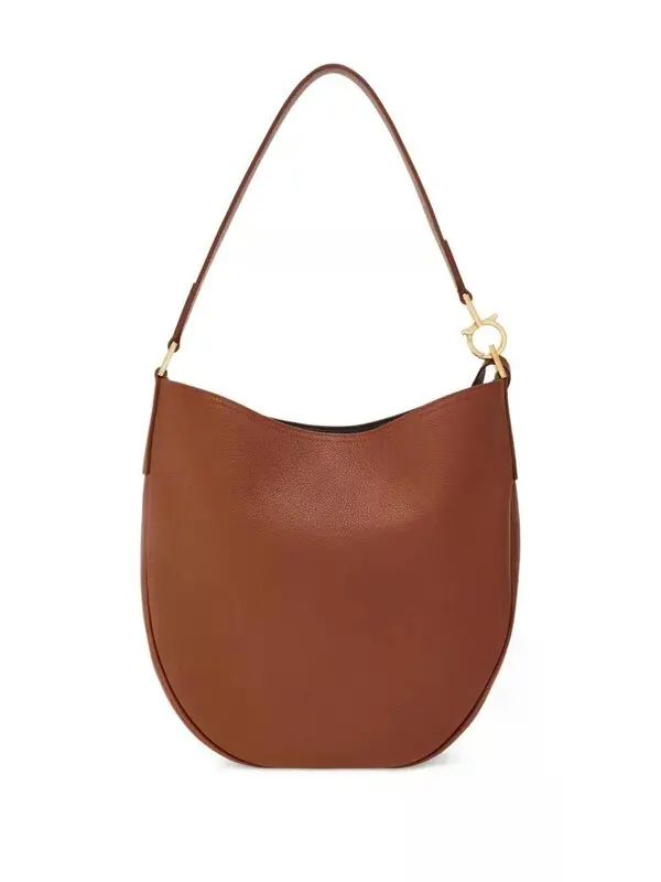 FERRAGAMO Medium Leather Shoulder Bag - Brown