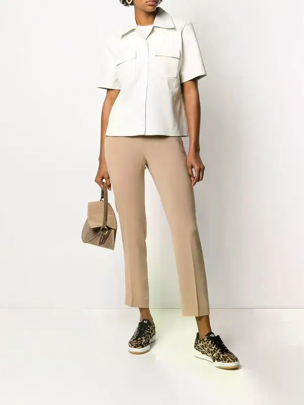Alberto Biani Pleated Cropped Trousers