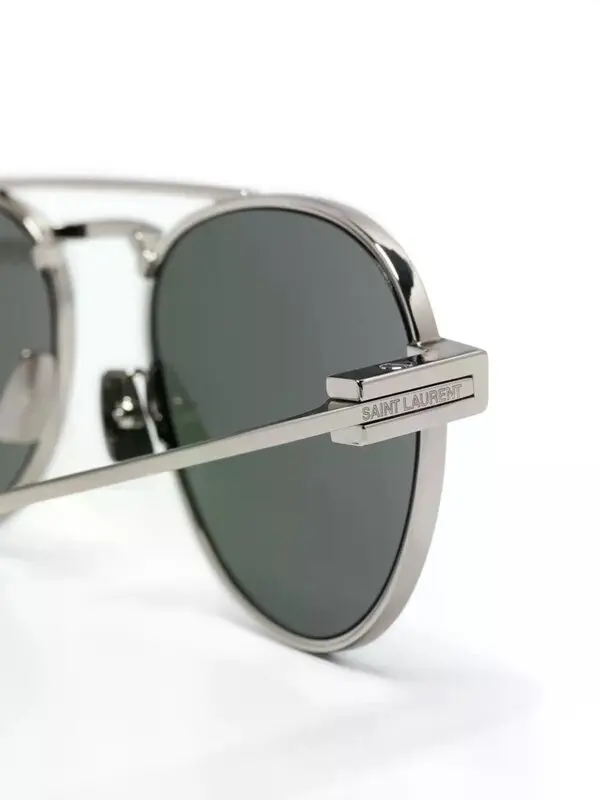 Saint Laurent Round Frame Sunglasses - Silver