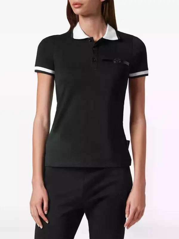 PLEIN SPORT Logo Appliqué Polo Shirt