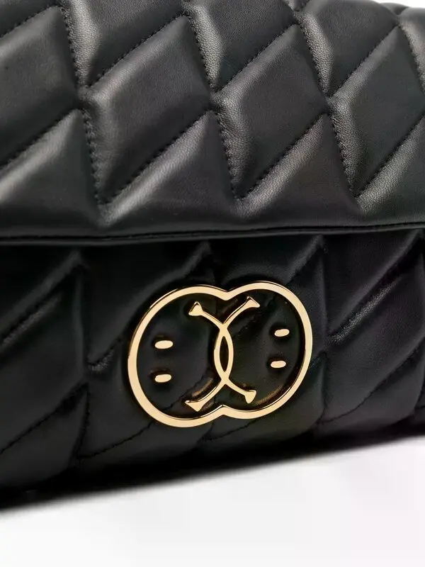 Moschino Double Smile Quilted Shoulder Bag