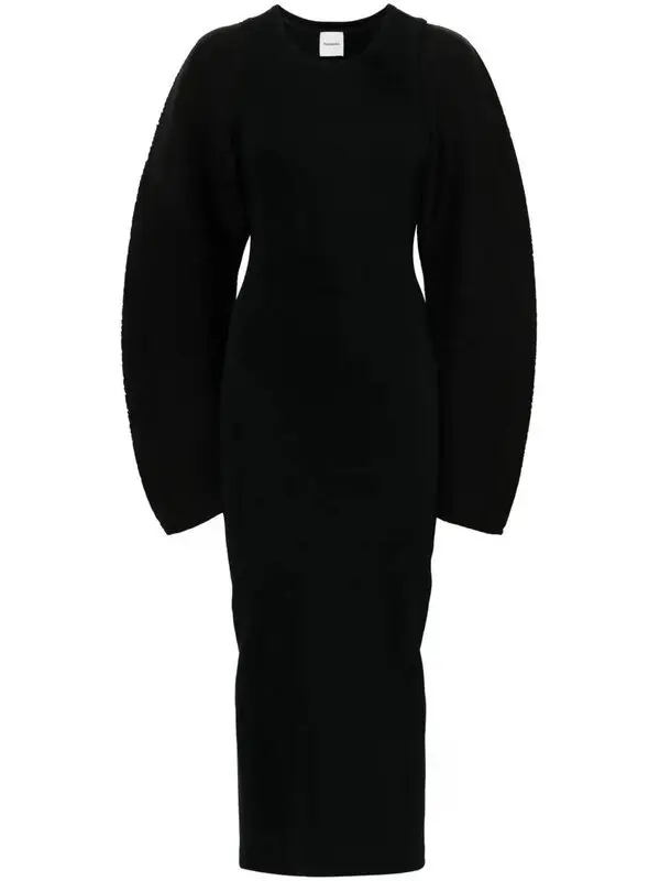 Nanushka Sculpted Sleeve Midi Dress