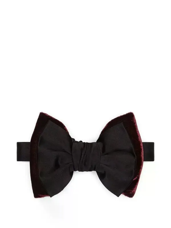 Dsquared2 Velvet Trimmed Bow Tie - Red