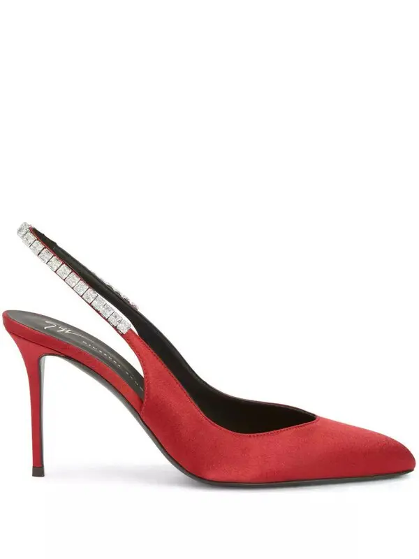 GIUSEPPE ZANOTTI 90mm Embellished Slingback Pumps - Red