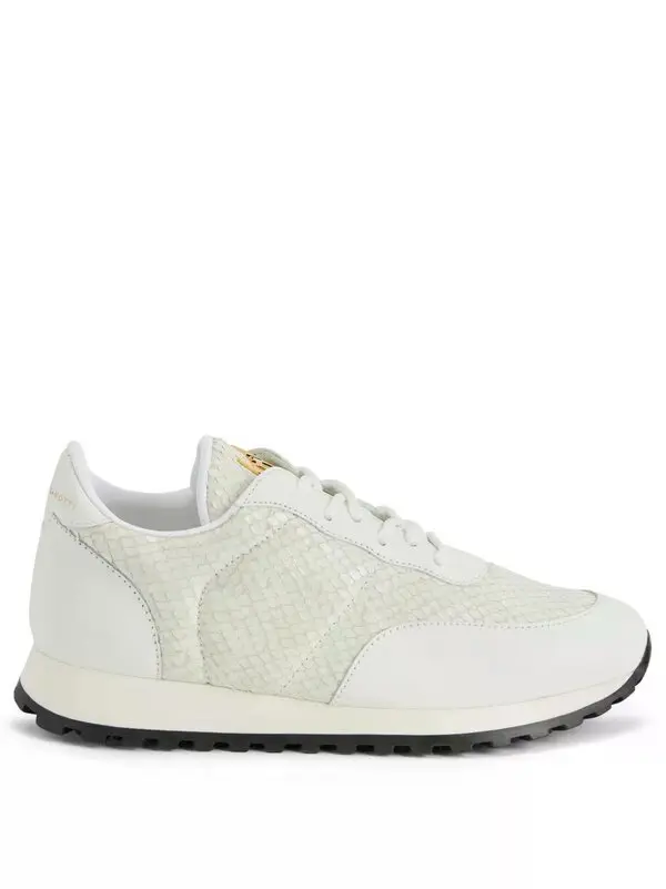 GIUSEPPE ZANOTTI Jimi Leather Panel Sneakers - Neutrals
