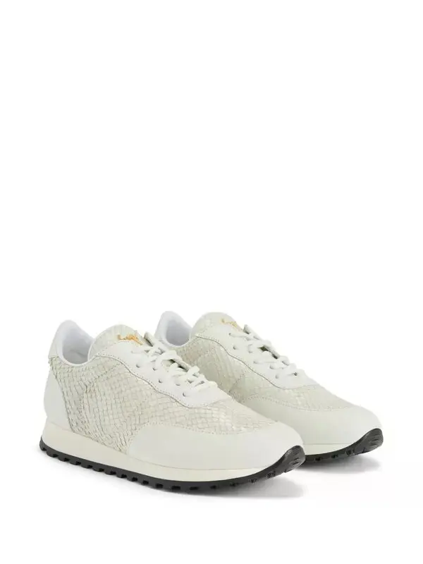 GIUSEPPE ZANOTTI Jimi Leather Panel Sneakers - Neutrals
