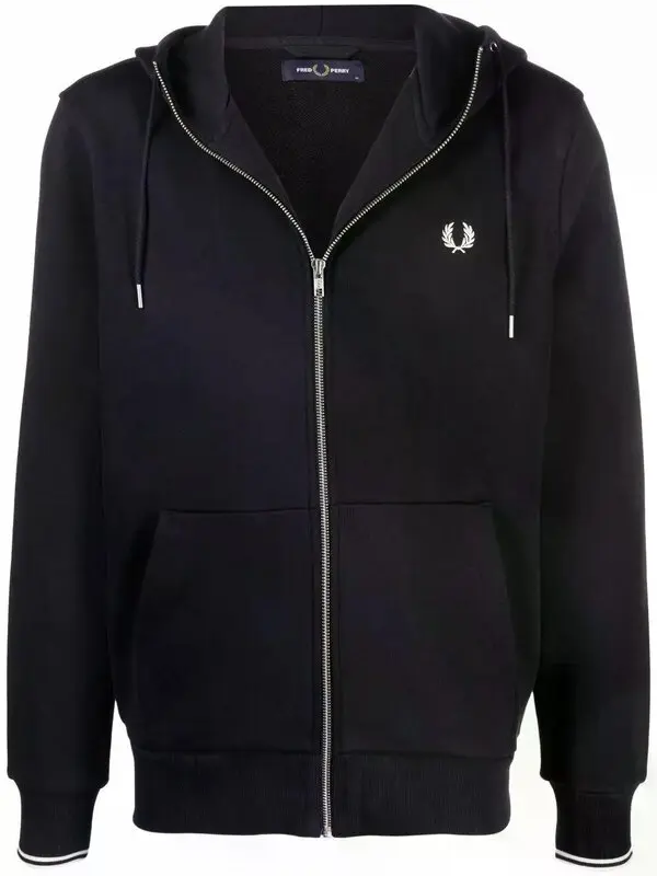 Fred Perry Logo-embroidered Hoodie