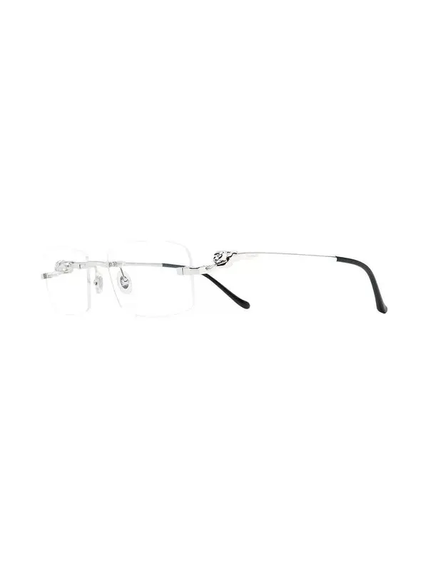 Cartier Rimless Square Frame Glasses - Silver
