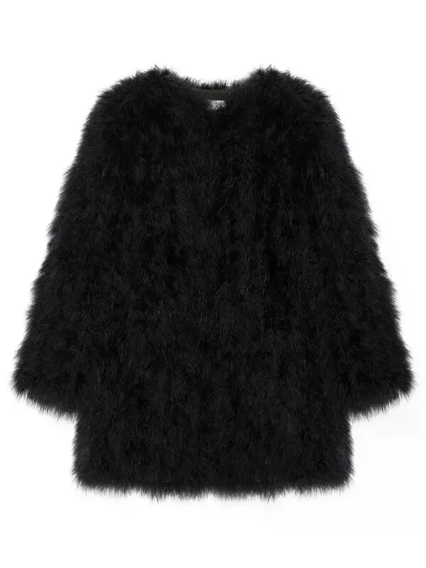 YVES SALOMON Feather Jacket - Black