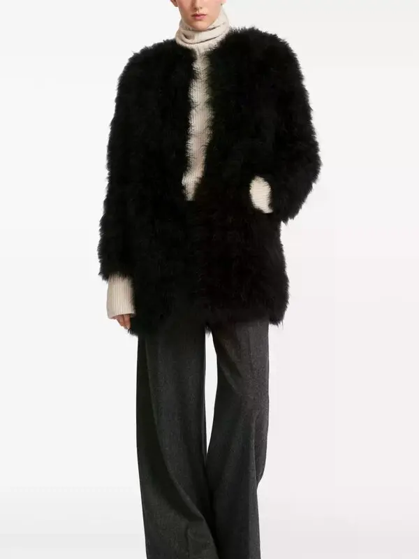 YVES SALOMON Feather Jacket - Black