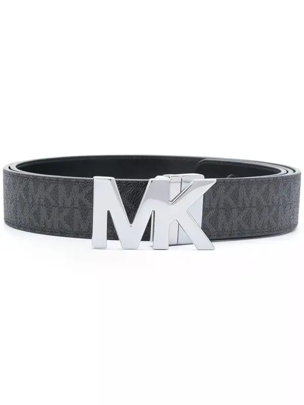 Michael Kors Reversible Logo Buckle Belt - Black