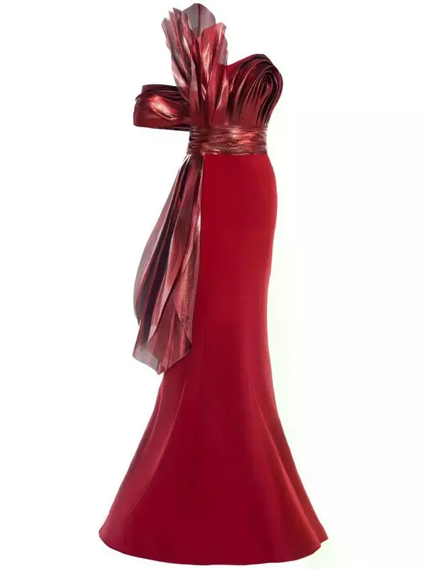 GABY CHARBACHY Asymmetrical Gown - Red