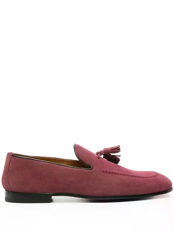DOUCAL'S Suede Tassel Loafers - Red