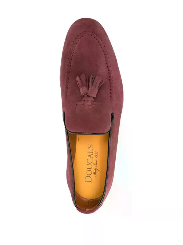 DOUCAL'S Suede Tassel Loafers - Red