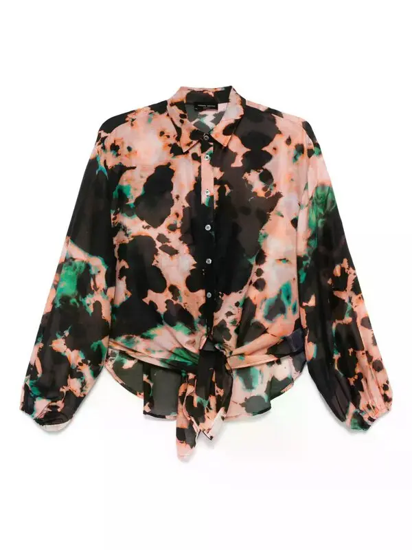 ROBERTO COLLINA Abstract Print Shirt