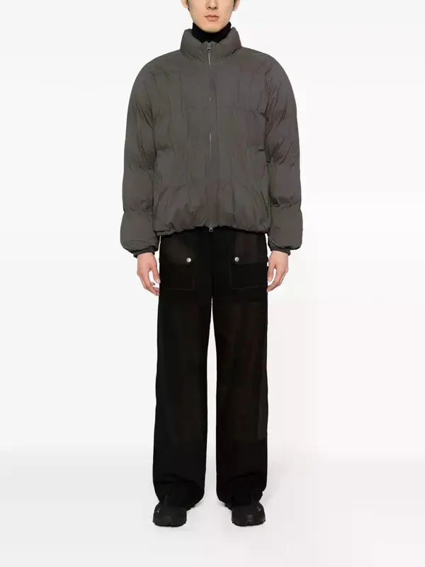 POST ARCHIVE FACTION Decorative Stitching Puffer Jacket - Green