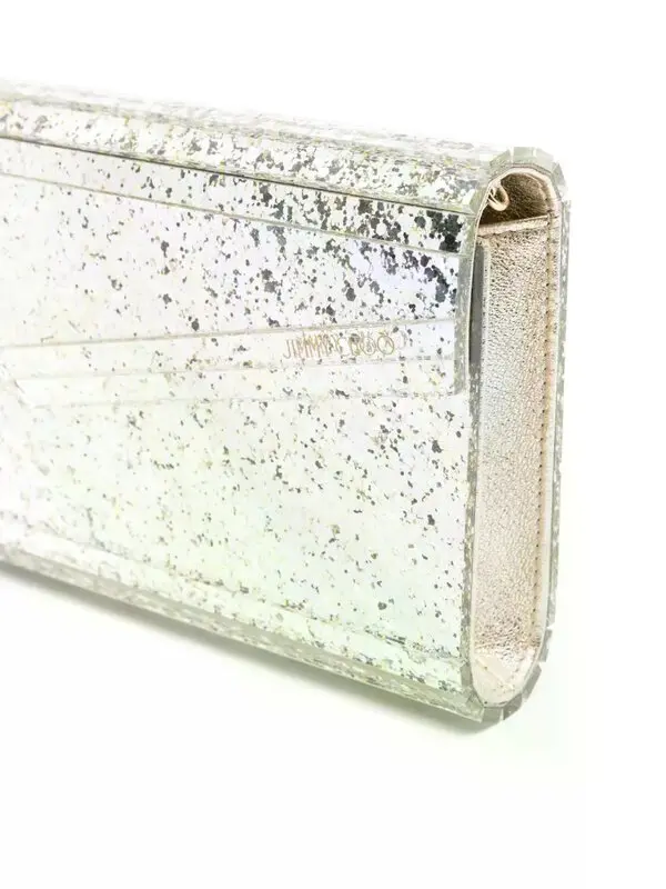 JIMMY CHOO Candy Glitter Detailing Clutch - Silver
