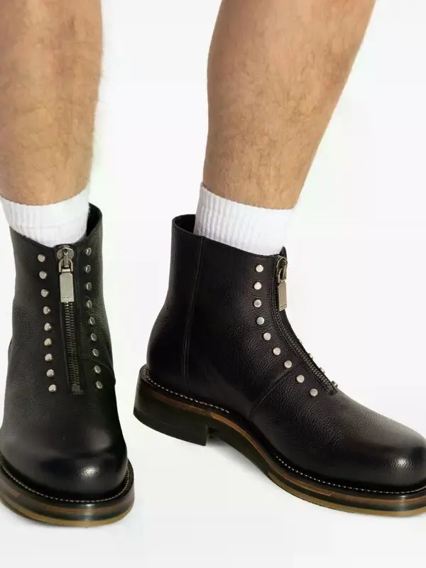 Alexander McQueen Studded Zip Up Boots