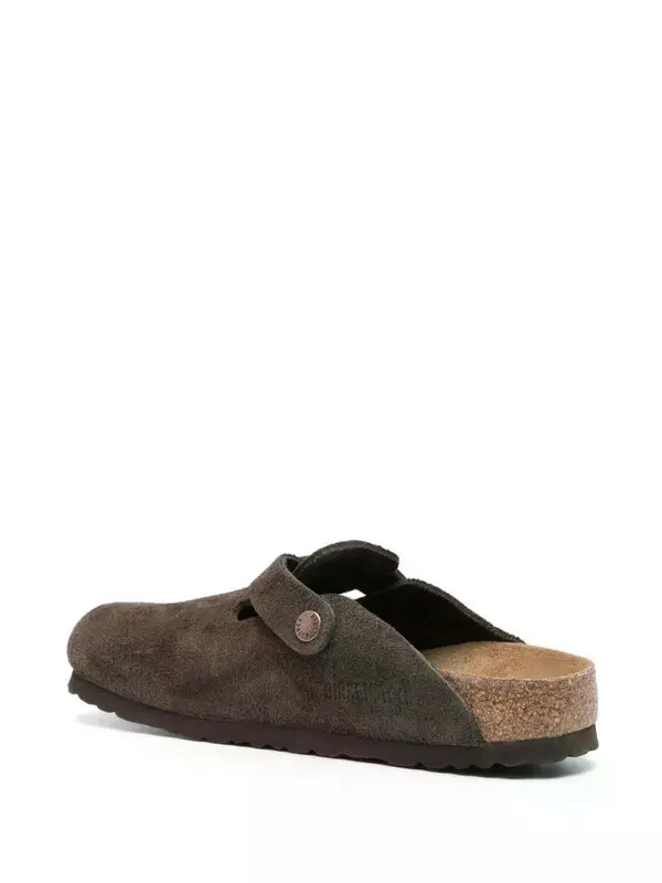 BIRKENSTOCK Boston Suede Slippers - Brown
