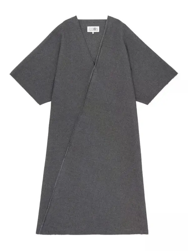 MAISON MARGIELA V-neck Midi Dress - Grey