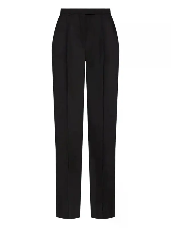 Alexander McQueen High-waisted Tailored Trousers With Pleat Detail