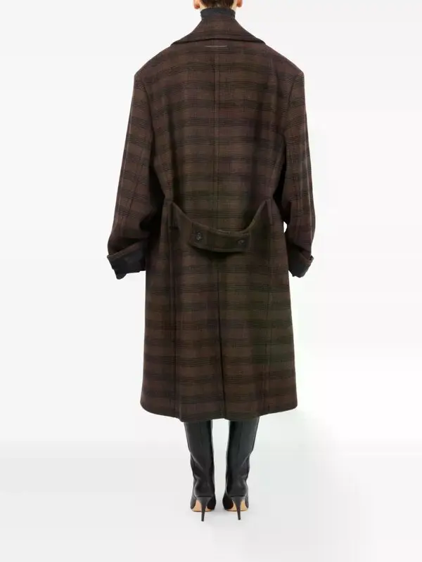 MAISON MARGIELA Checked Double-breasted Coat